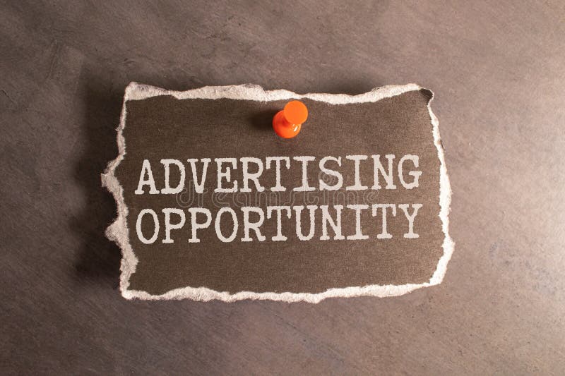 Advertising Opportunity Text on Paper with Keyboard, Calculator on Grey ...