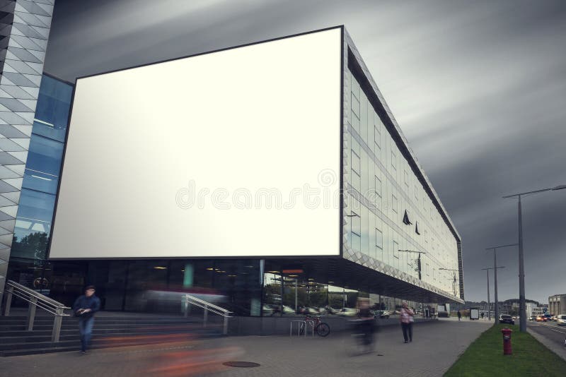 Advertising Outdoor Blank Billboard Stock Photo - Image of contemporary ...