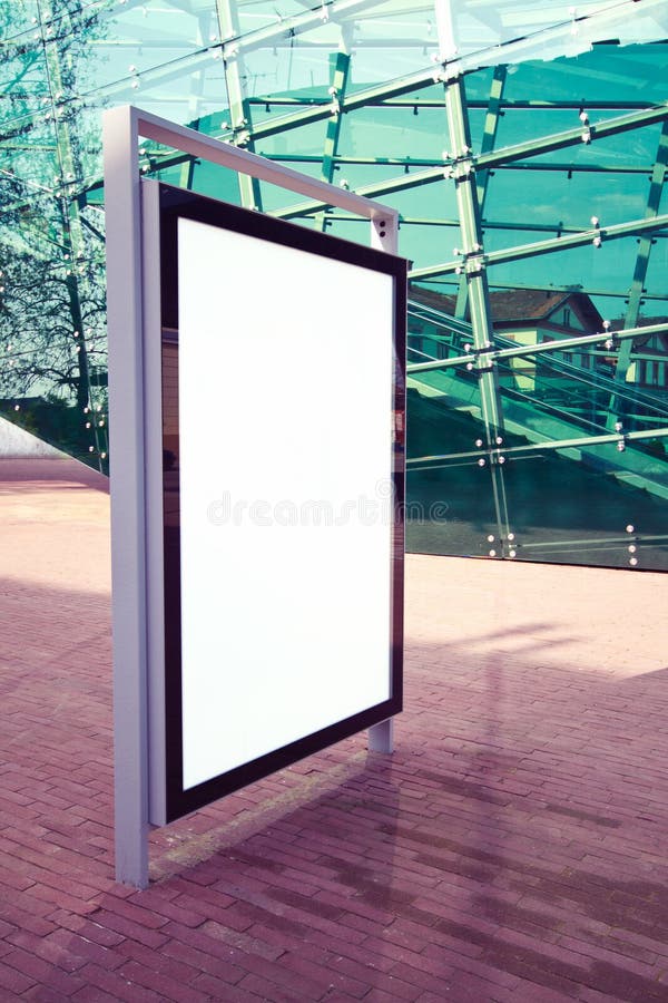 Advertising Panel on a Street Stock Image - Image of city, advertising ...