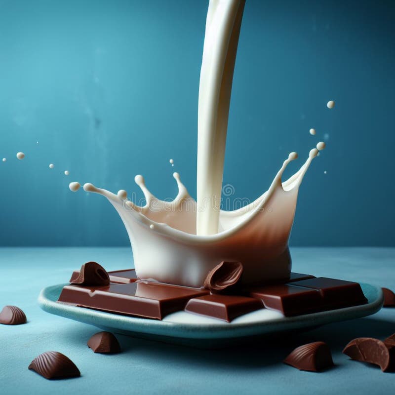 An Advertising Picture of Chocolate with Milk Stock Illustration ...