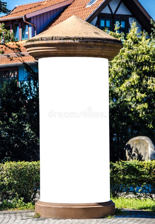 Advertising Pillar stock image. Image of poster, commercial - 316894653