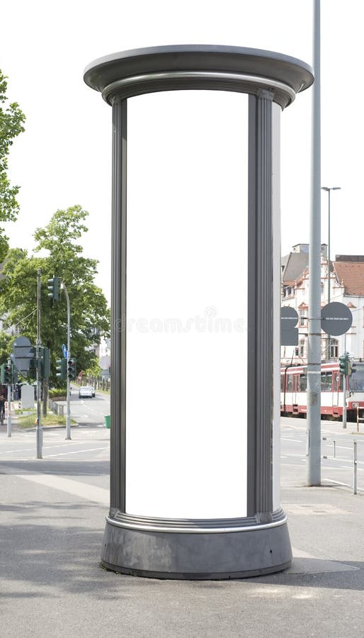 Advertising Pillar, Free Copy Space Stock Photo - Image of billboard ...