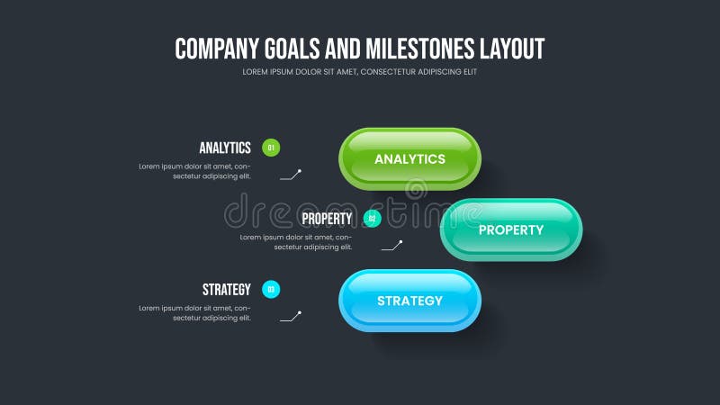 Advertising Portfolio 3 Element Diagram Slideshow Layout. Stock Vector ...