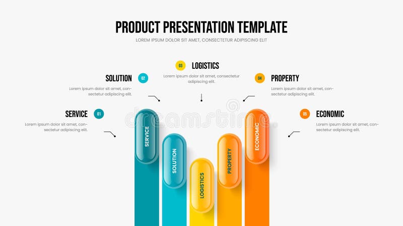 Advertising Portfolio 5 Step Diagram Presentation Layout. Stock Image ...