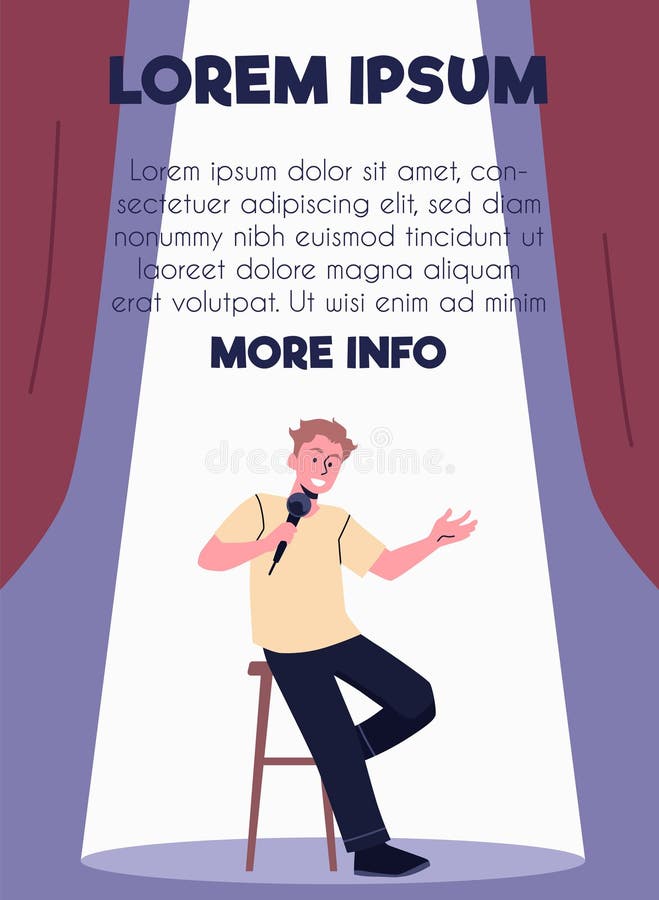 Advertising Poster of a Comedian Performing a Comedy Act on a Show ...