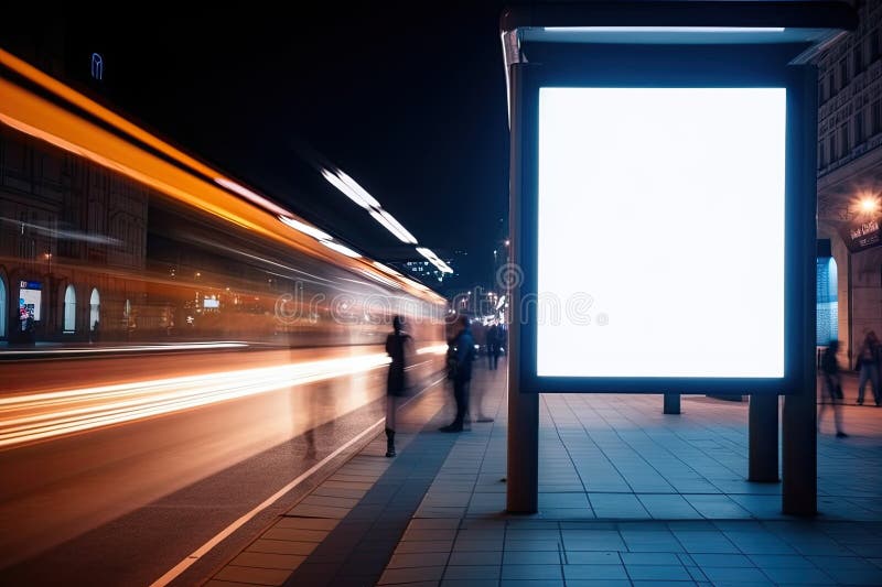 Advertising Poster or Information Billboard on the Side of the Road ...