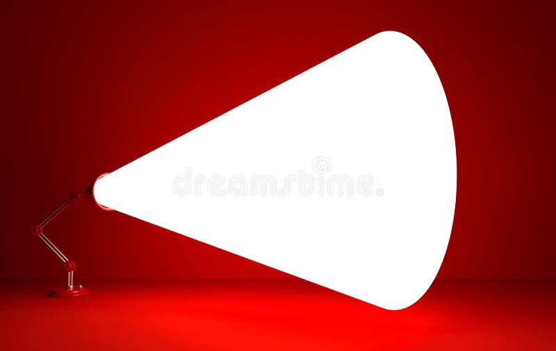 Advertising Poster with Lamp Light, 3d Render Illustration with Space ...