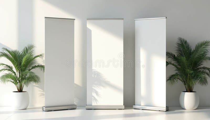 Advertising Promo Empty Information Booth Stand or Roll Up Board ...