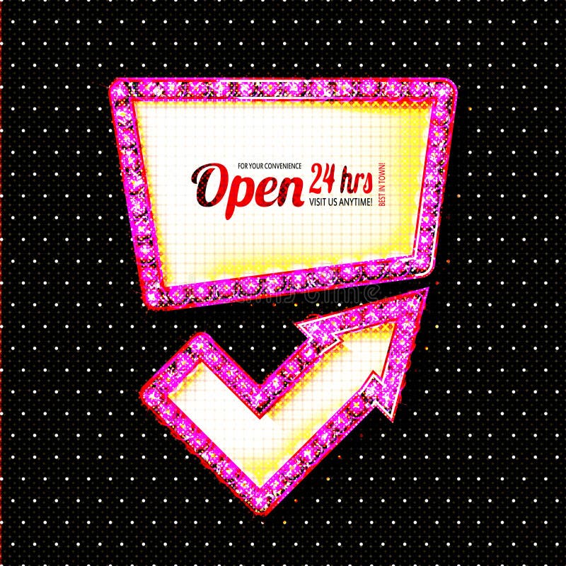 Advertising with Retro Lightbox Stock Vector - Illustration of light ...