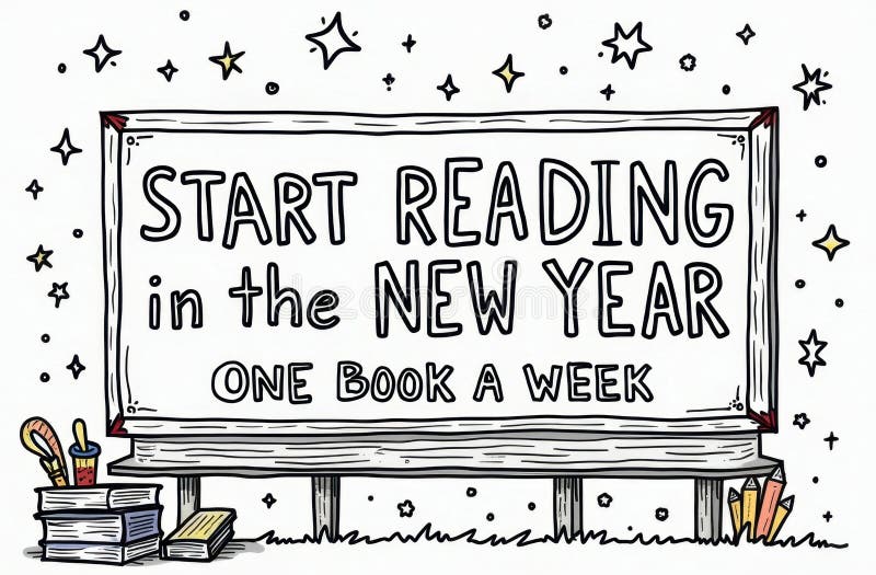 Advertising Sign Start Reading in the New Year at 19-12-2024 Stock ...