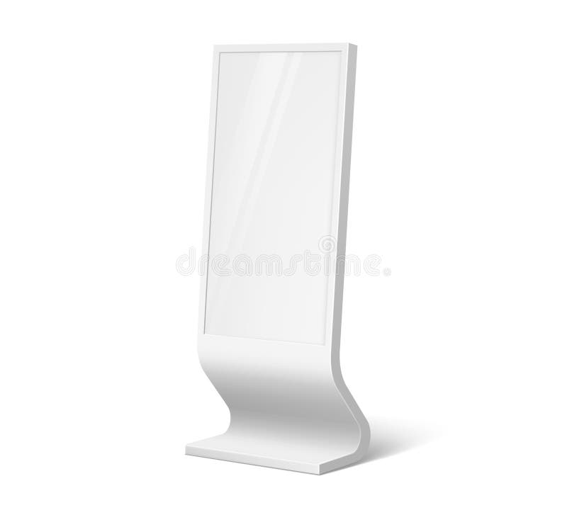Advertising Stand Display Mockup, Ad Screen Board Stock Vector ...