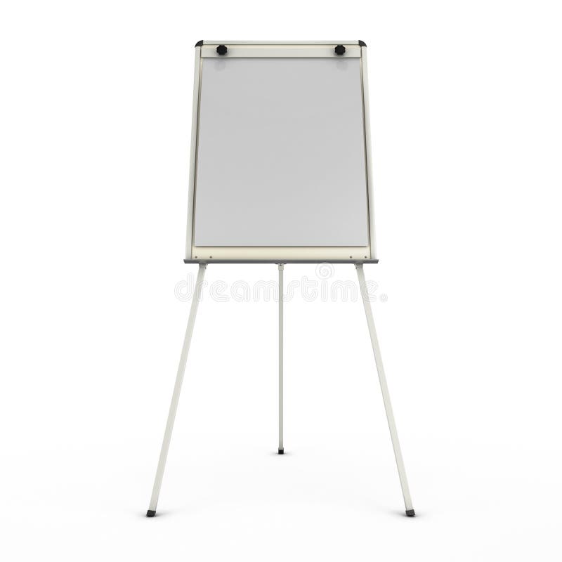 Advertising Stand or Easel Front View Isolated on White Background ...