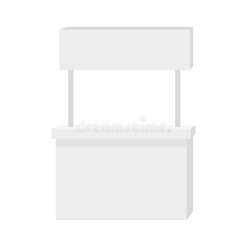 Advertising Stand. Realistic Empty Modern Simple Shelf or Counter or ...