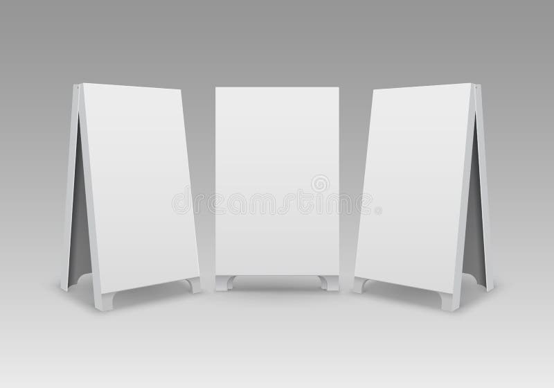 Advertising Street Handheld Stands Sidewalk Signs Stock Vector ...