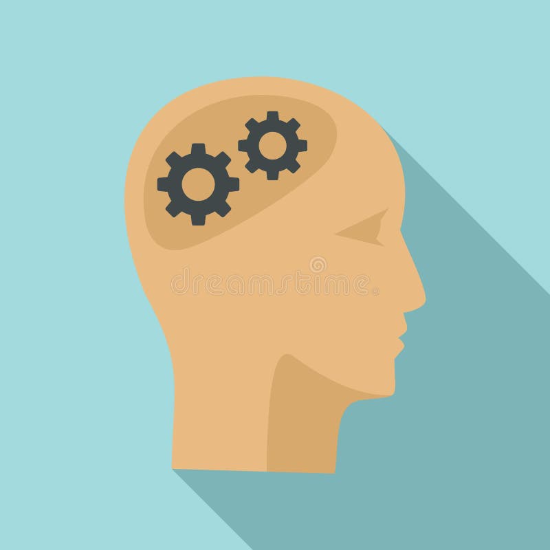 Man Thinking Icon, Simple Style Stock Vector - Illustration of portrait ...