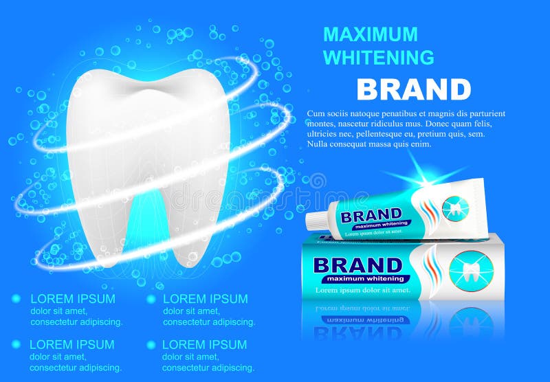 Whitening toothpaste ad stock illustration. Illustration of teeth ...