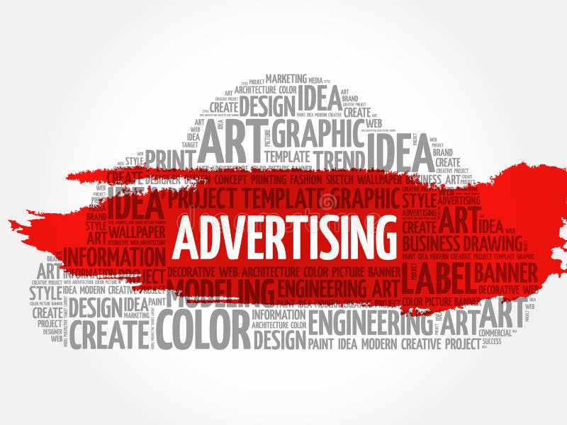 ADVERTISING word cloud stock illustration. Illustration of advertising ...