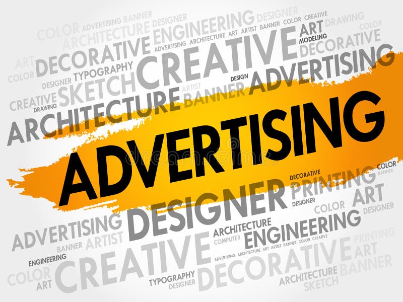 ADVERTISING word cloud stock illustration. Illustration of marketing ...