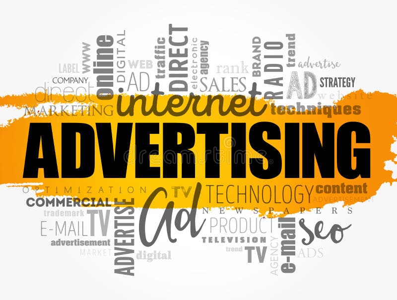 ADVERTISING Word Cloud, Business Concept Stock Illustration ...