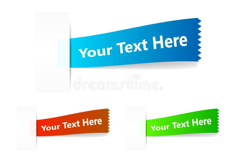 Set of Red Ribbon and Corner Banner Template. Tag Design Stock Vector ...