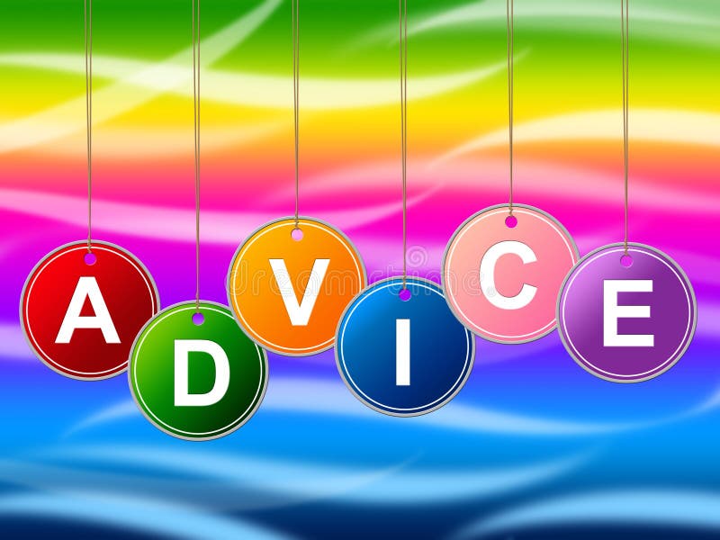 Advice Advisor Indicates Recommendations Advisory and Help Stock ...