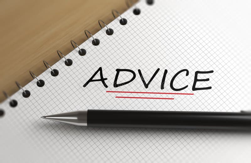 Advice Text Note Pad on Wood Desk Focused Image Copy Space Stock Image ...