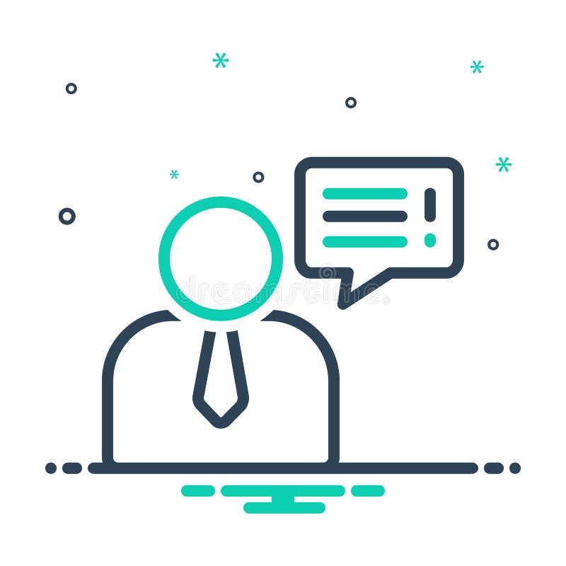 Mix Icon for Advice, Request and Counsel Stock Illustration ...