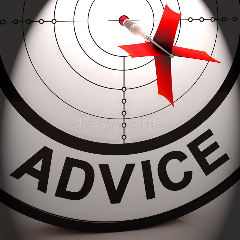 Advice Means Informed Help Assistance and Support Stock Illustration ...