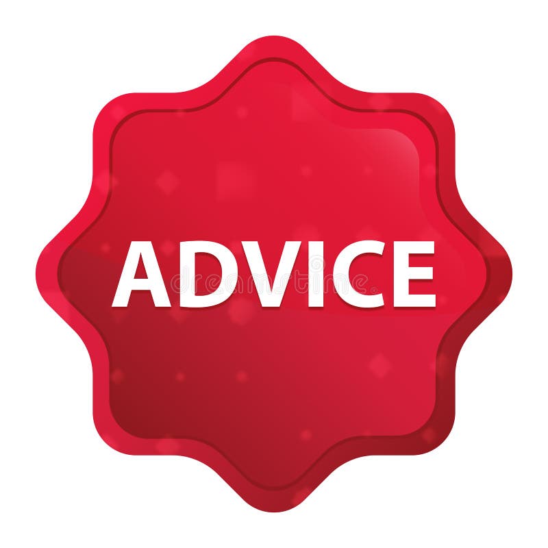 Advice Misty Rose Red Starburst Sticker Button Stock Illustration ...