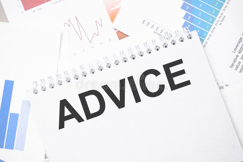 Advice Text on Paper on the Chart Background with Pen Stock Image ...