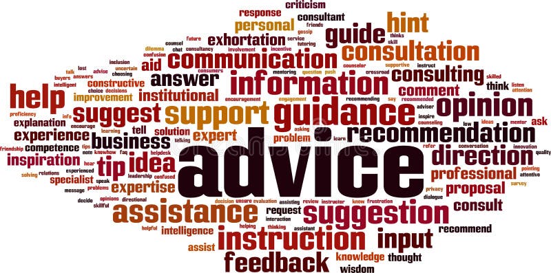 Advice Word Means Advising Advise Stock Illustration - Illustration of ...