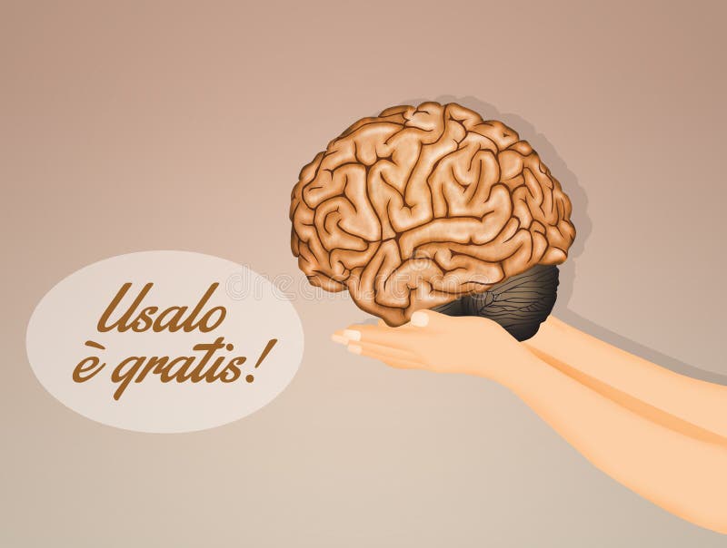 The Advice You Use the Brain Stock Illustration - Illustration of ...