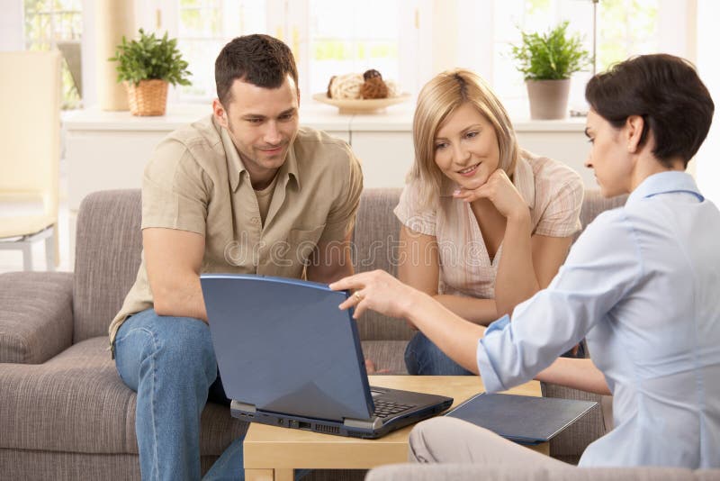 Advisor at family stock image. Image of computer, american - 17724865