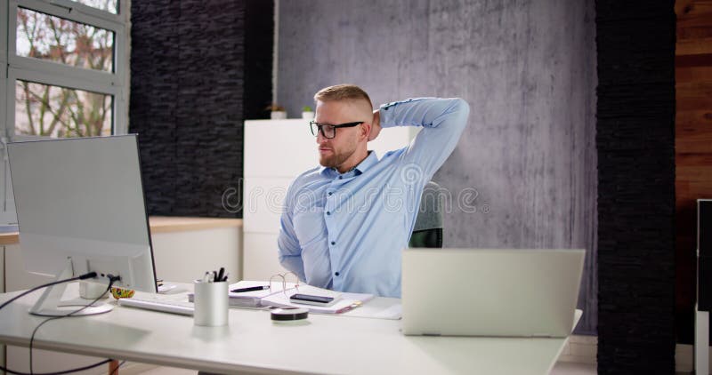 Advisor Man Relaxing in Office Chair Stock Image - Image of worker ...