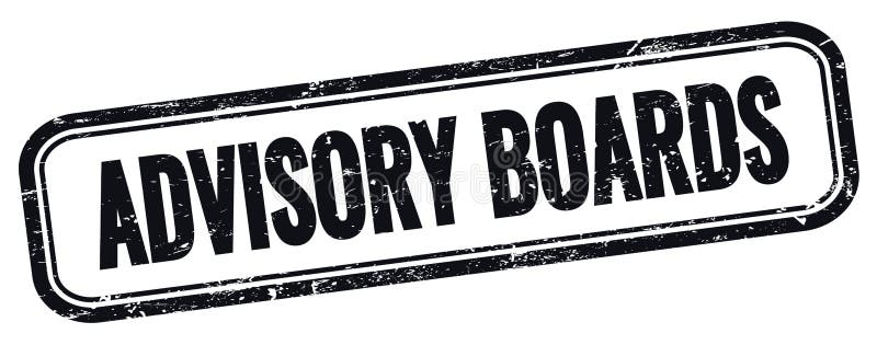 ADVISORY BOARDS Text on Black Grungy Vintage Stamp Stock Illustration ...