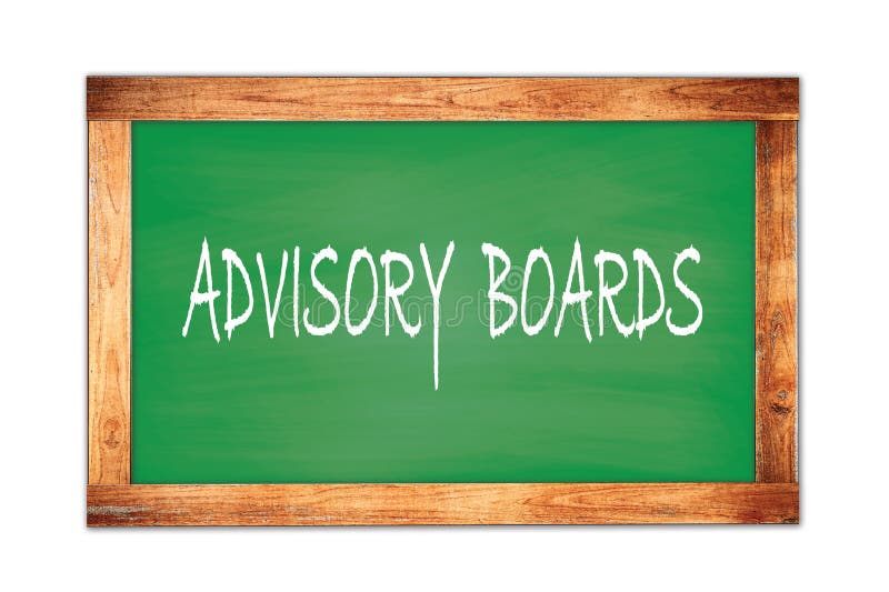 ADVISORY BOARDS Text Written on Green School Board Stock Illustration ...