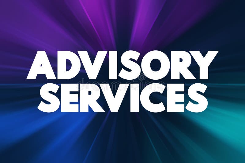 ADVISORY SERVICES - Written On Notepad On Financial Charts And Graphs ...