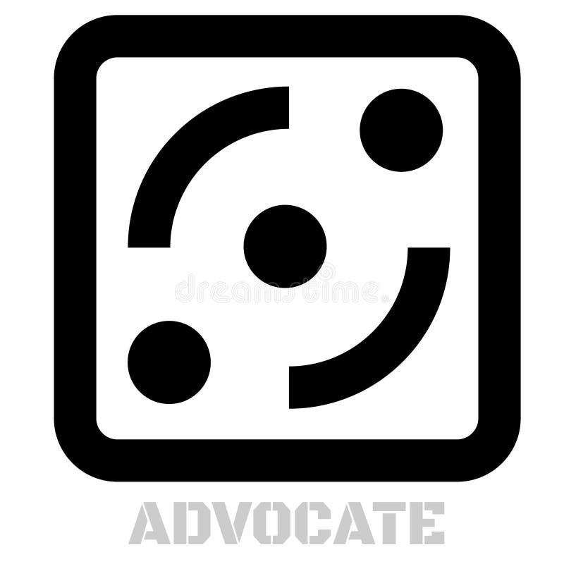 Advocate Conceptual Graphic Icon Stock Vector - Illustration of mediary ...