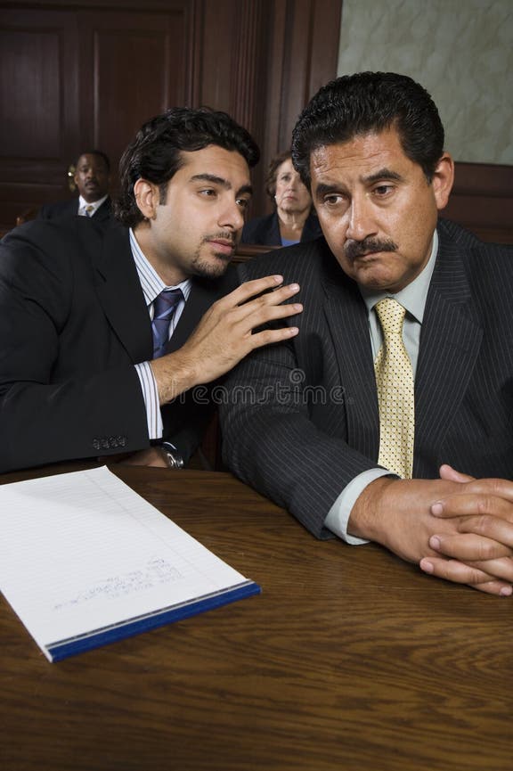 Advocate Discussing with Client Stock Photo - Image of courthouse ...