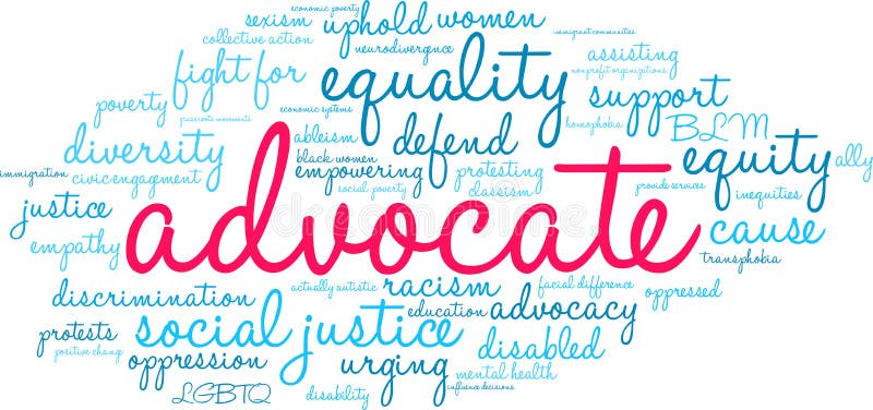 Advocate Word Cloud stock vector. Illustration of collective - 208070534