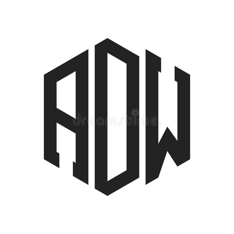 ADW Logo Design. Initial Letter ADW Monogram Logo Using Hexagon Shape ...