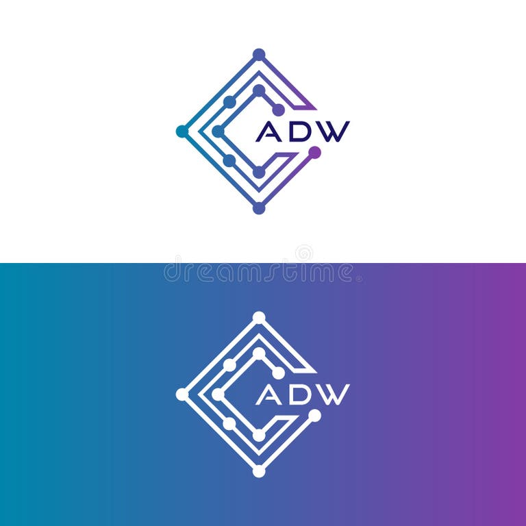 Adw Tech Initial Logo Design Icon for Technology, Digital, Tech ...