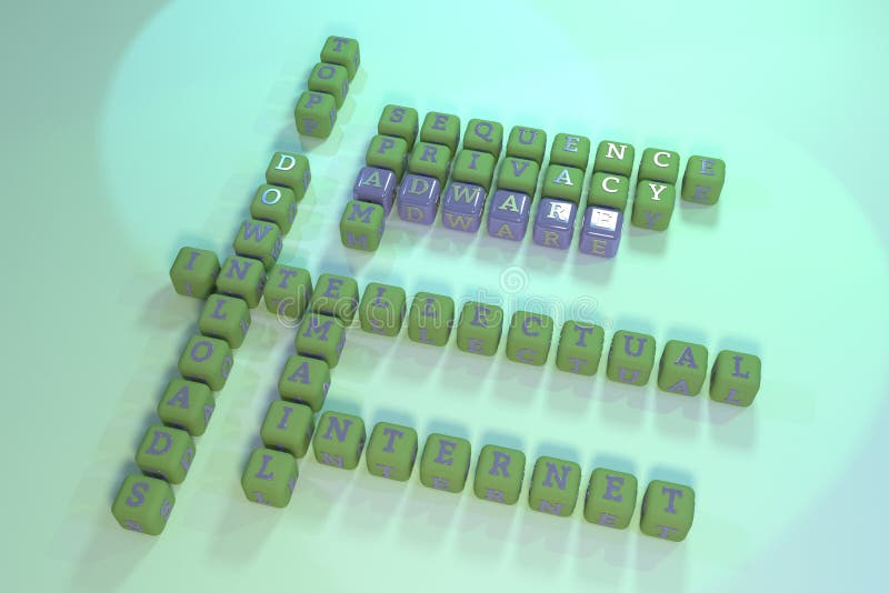 Adware, Ict Keyword Crossword. for Web Page, Graphic Design, Texture or ...