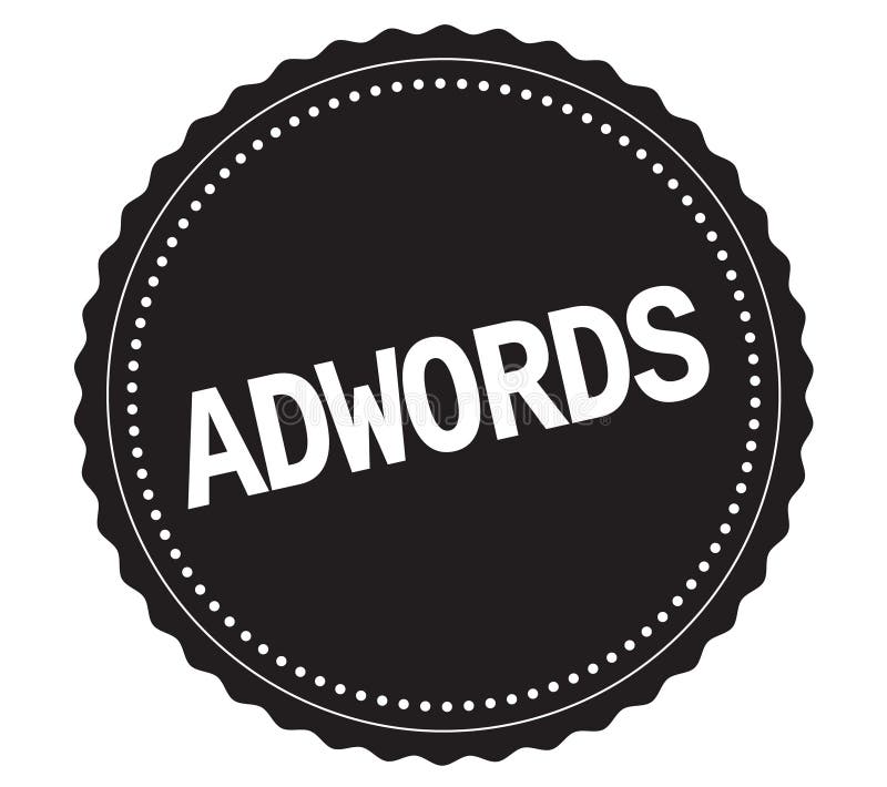 ADWORDS Text Written on Blue Rectangle Stamp Stock Illustration ...