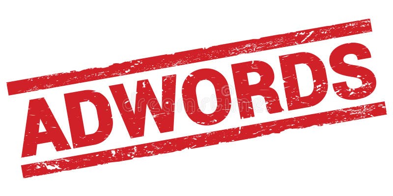 ADWORDS Text Written on Blue Rectangle Stamp Stock Illustration ...