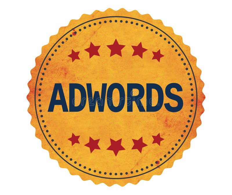 ADWORDS Text Written on Blue Rectangle Stamp Stock Illustration ...