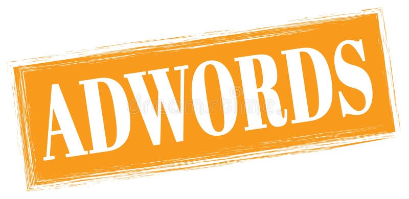 ADWORDS Text Written on Blue Rectangle Stamp Stock Illustration ...