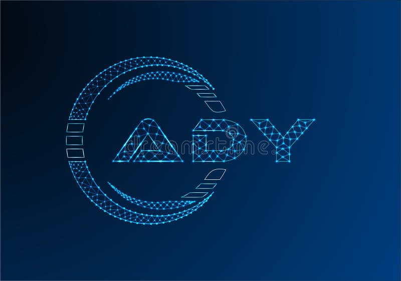 ADY Low Poly Letter Logo Vector Design. Stock Illustration ...
