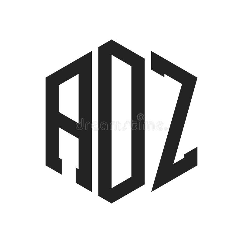 ADZ Logo Design. Initial Letter ADZ Monogram Logo Using Hexagon Shape ...