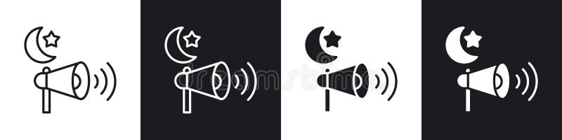 Adzan icon stock vector. Illustration of outline, ramadan - 341312608